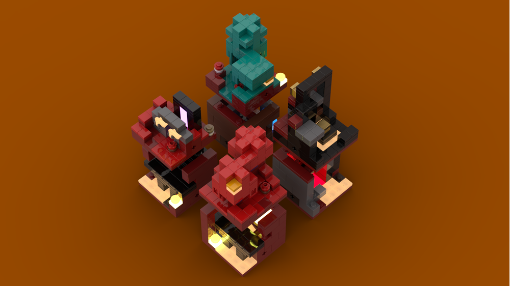 LEGO MOC Micro world #3: Nether [1.16] by Mobilox Studios | Rebrickable ...