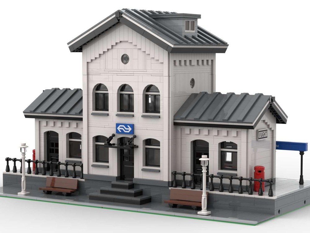 LEGO MOC Vught Train Station by vanderlegofan | Rebrickable - Build ...