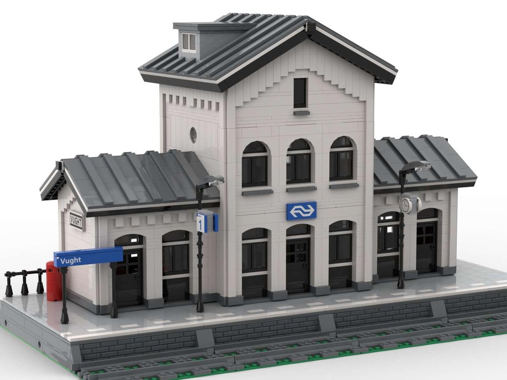 LEGO MOC Vught Train Station by vanderlegofan | Rebrickable - Build ...