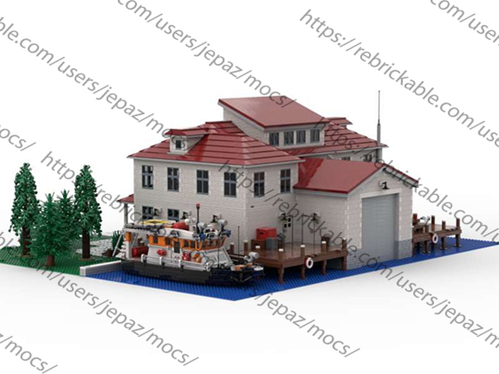 LEGO MOC Coast Guard Station by jepaz | Rebrickable - Build with LEGO