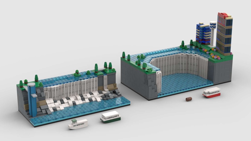 Lego Moc Niagara Falls By Greattobegary Rebrickable Build With Lego