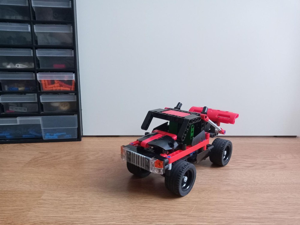 Lego Moc Pullback Race Truck By Mic8per Rebrickable Build With Lego