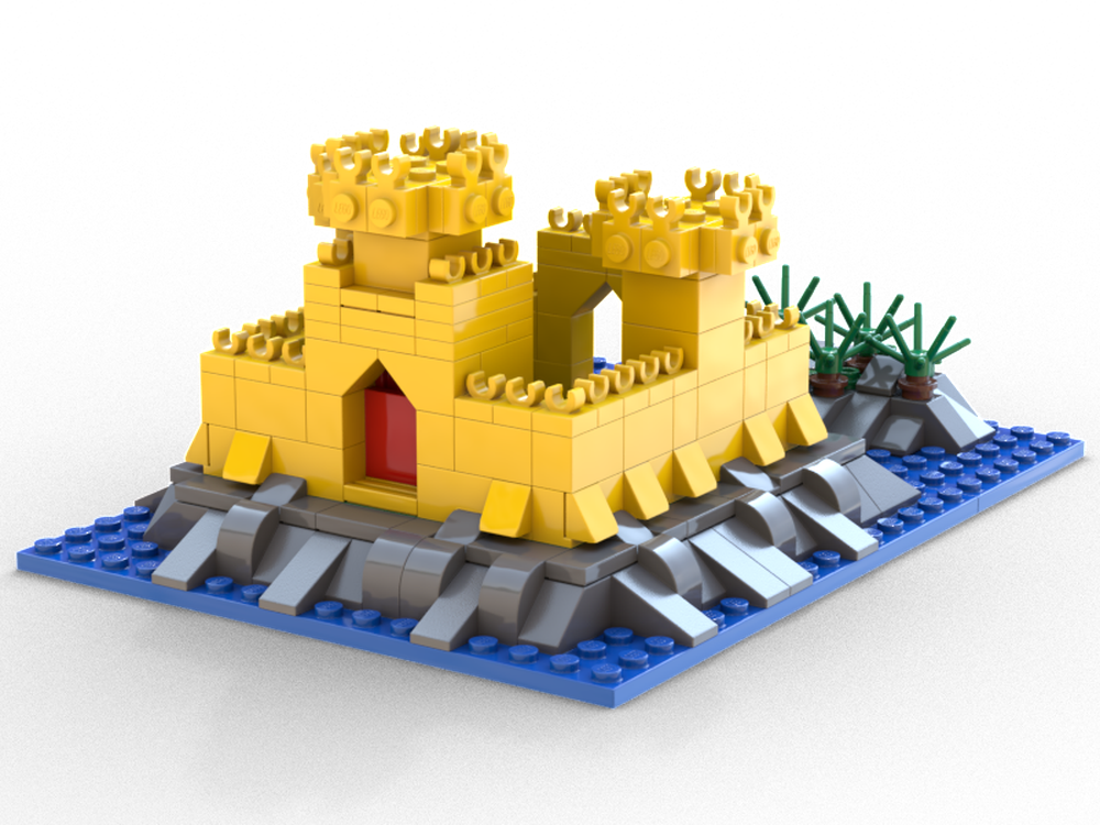 LEGO MOC Yellow castle in the water by eisi77 | Rebrickable - Build ...