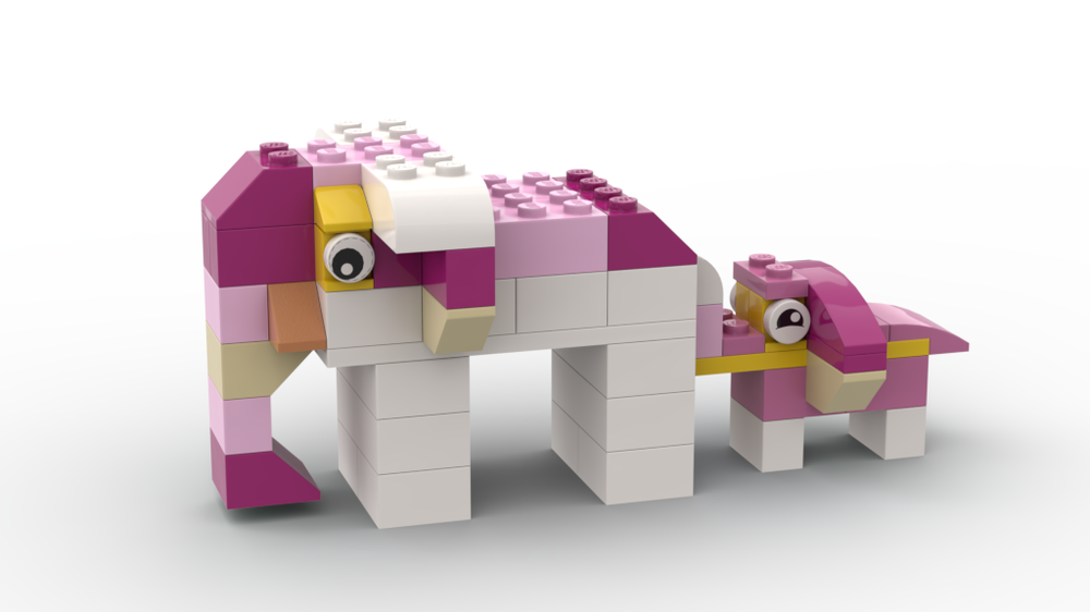 Lego Moc 11005 Elephants By Lenarex Rebrickable Build With Lego