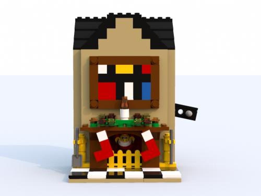 LEGO MOC Christmas Fireplace by spacemunkee | Rebrickable - Build with LEGO
