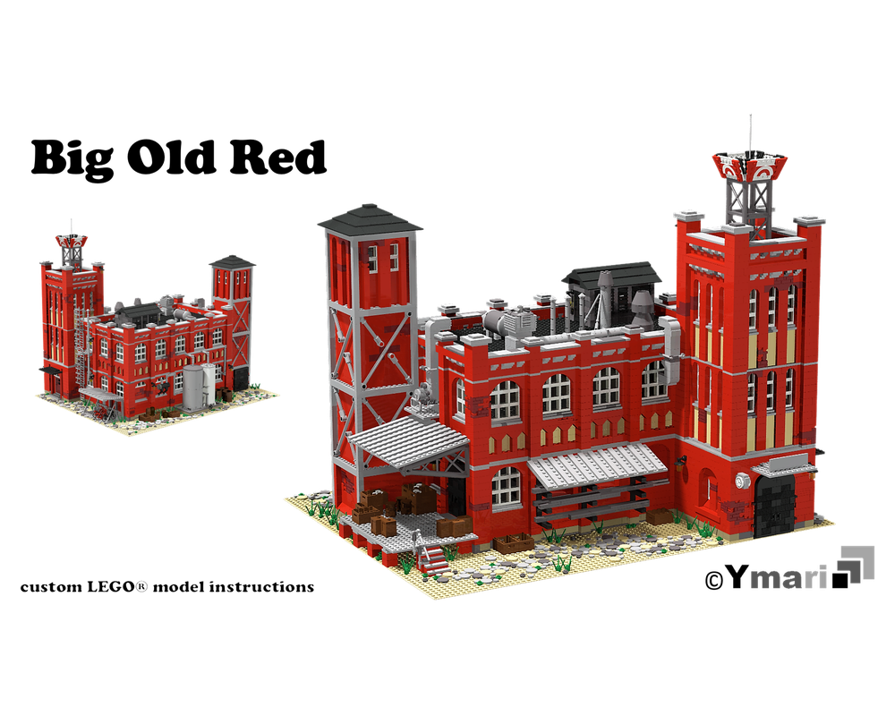 LEGO MOC Big Old Red Factory by ymarilego | Rebrickable - Build with LEGO