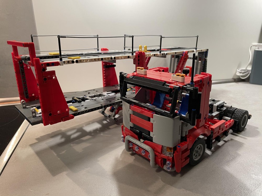 LEGO MOC Semi-Trailer Car Transporter ( 42098 C-Model) with optional ...