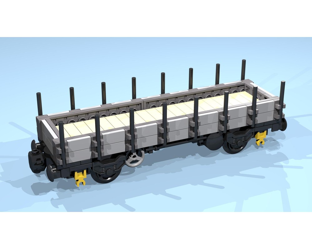 LEGO MOC 4-Wheel Stake Wagon (SNOT, gray) by Echaton | Rebrickable ...
