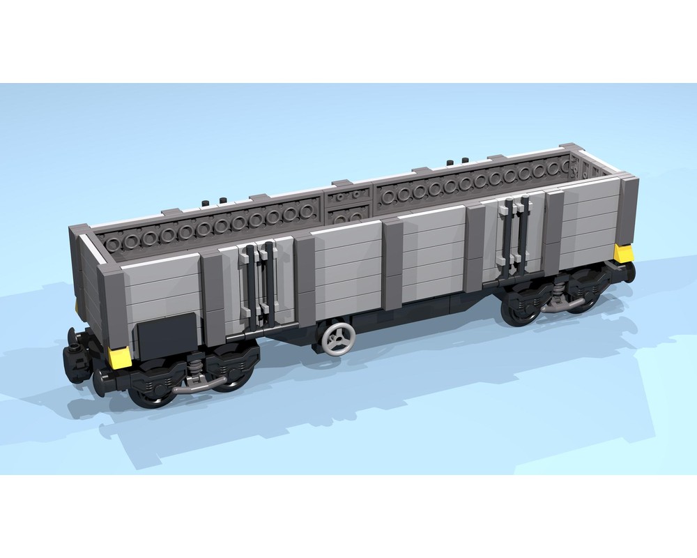 LEGO MOC 8-Wheel Open Wagon (SNOT, gray, 5 studs high) by Echaton ...