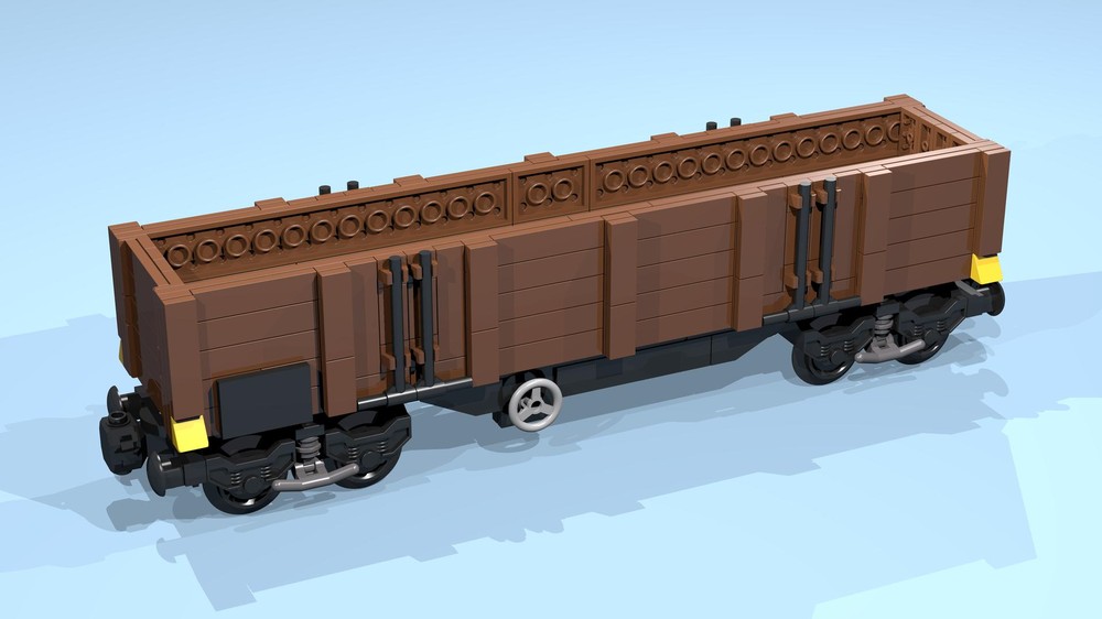 LEGO MOC 8-Wheel Open Wagon (SNOT, brown, 5 studs high) by Echaton ...