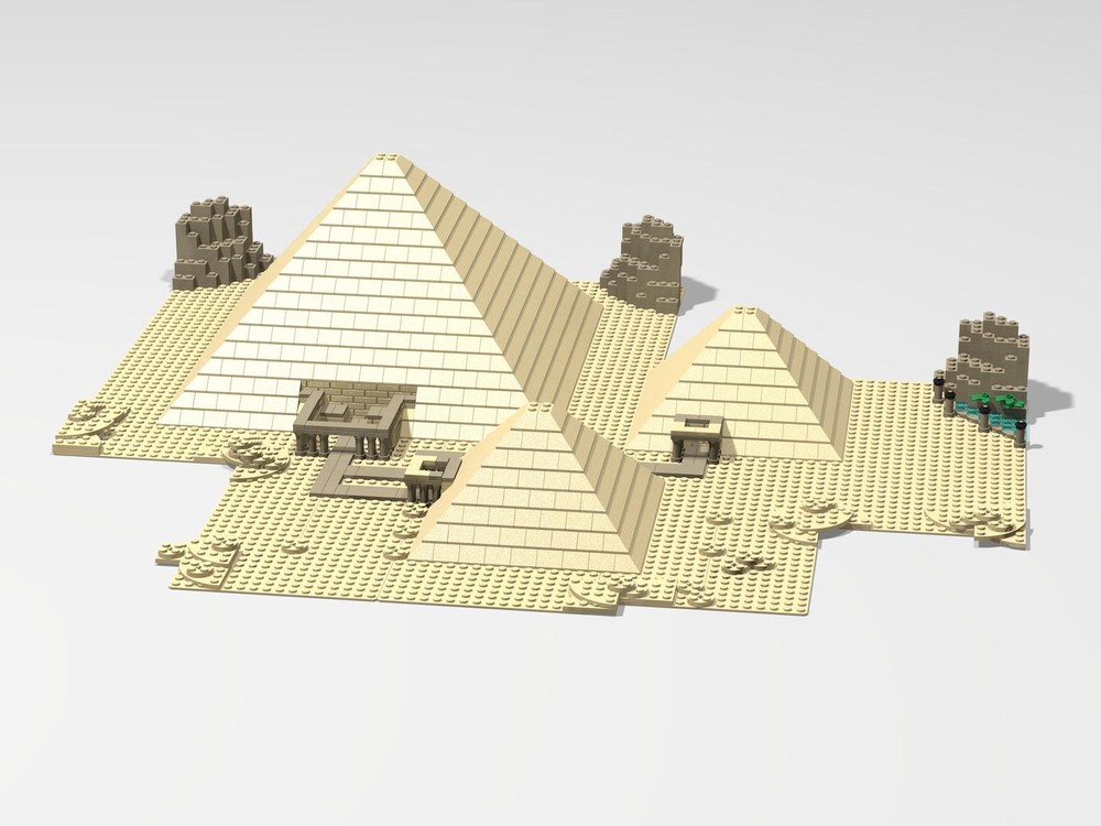 Lego Moc Pyramids Of Giza By Lindenhoef Rebrickable Build With Lego