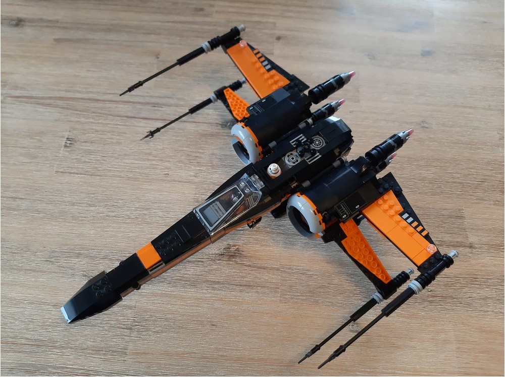 LEGO MOC 75102 Poe Dameron's x wing T70 Accurate s-foils mod by SFH ...