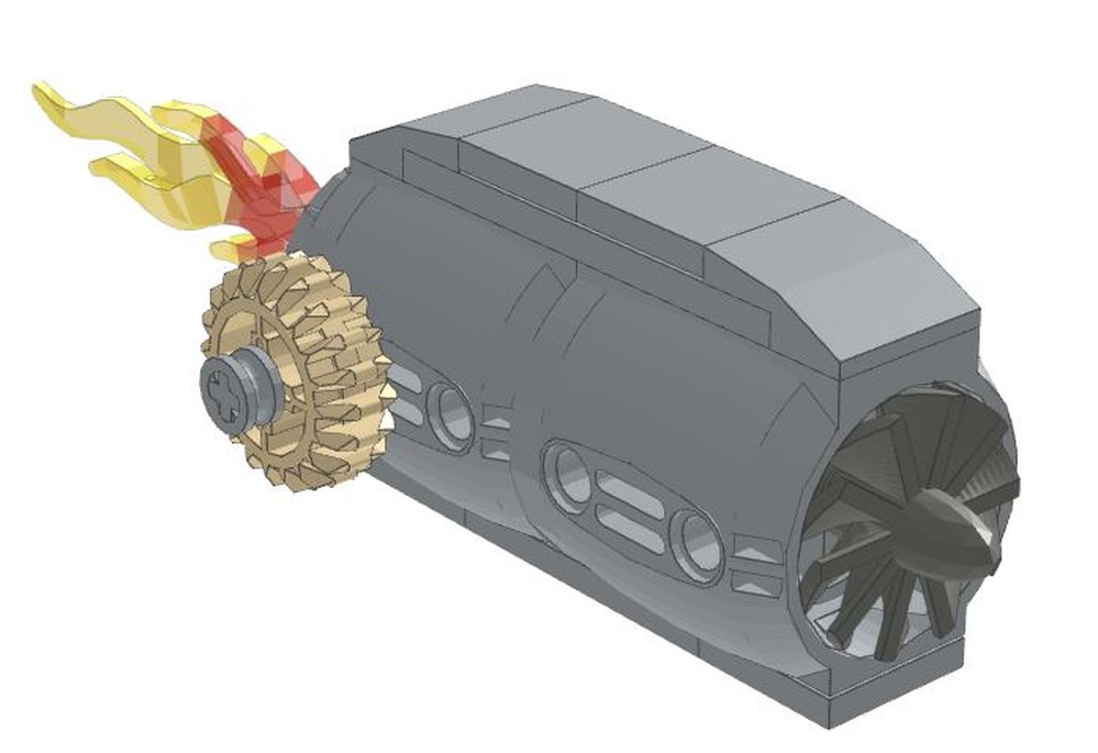 LEGO MOC Turbo Engine with Gear Mk2 by AKM-Sky | Rebrickable - Build ...