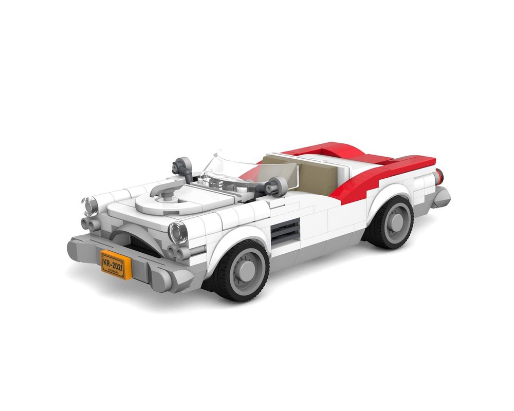 LEGO MOC Vintage Car V2 White in 8 stud wide style by klara_mocs ...
