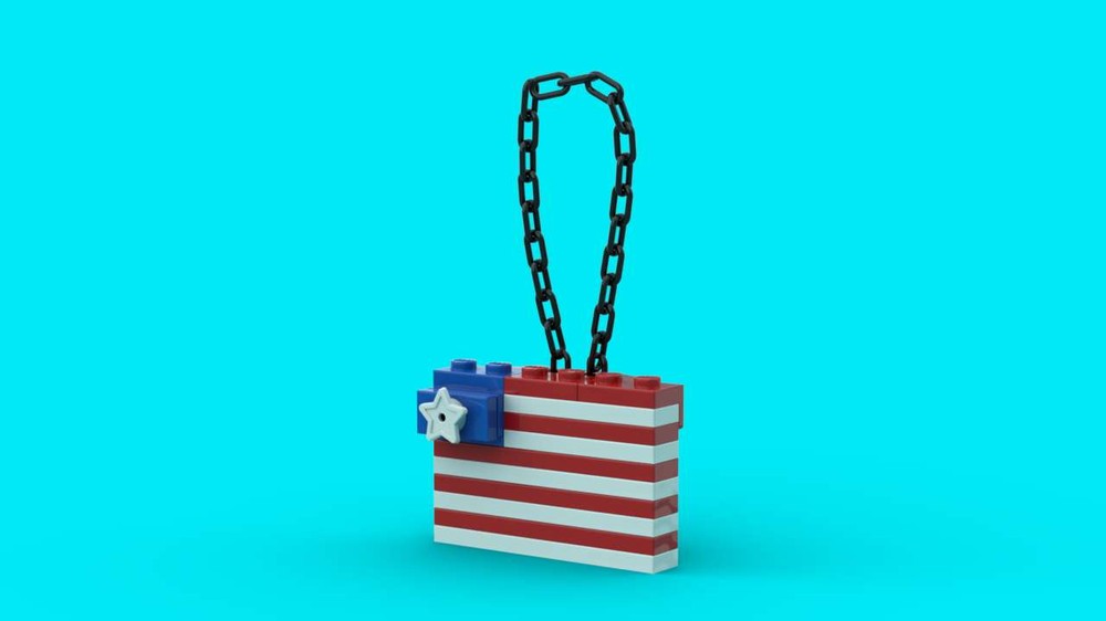 Lego Moc Usa Flag By Cpegtony Rebrickable Build With Lego