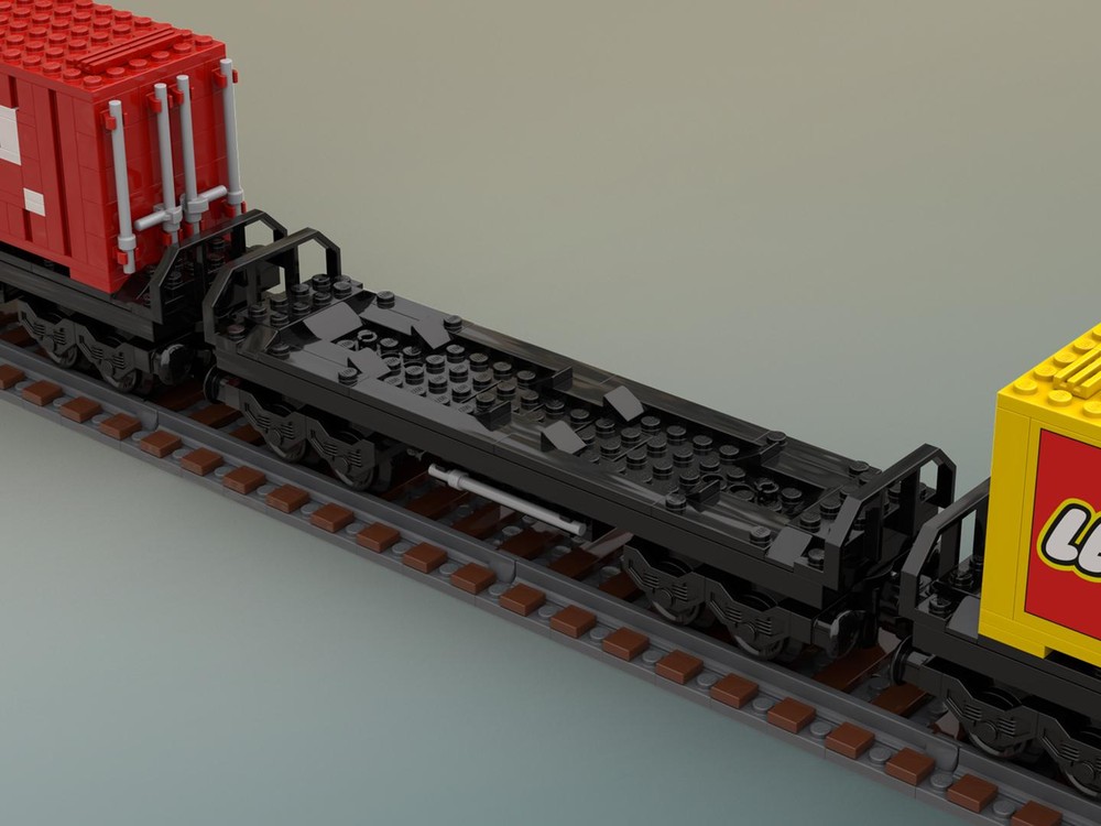 LEGO MOC Flatbed Car + Shipping Container (24L) by jamisonwieser ...