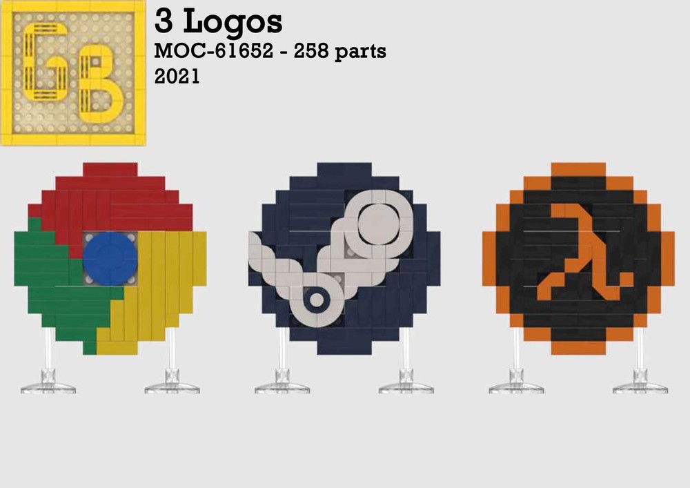 LEGO MOC 3 logos by GregBurner | Rebrickable - Build with LEGO