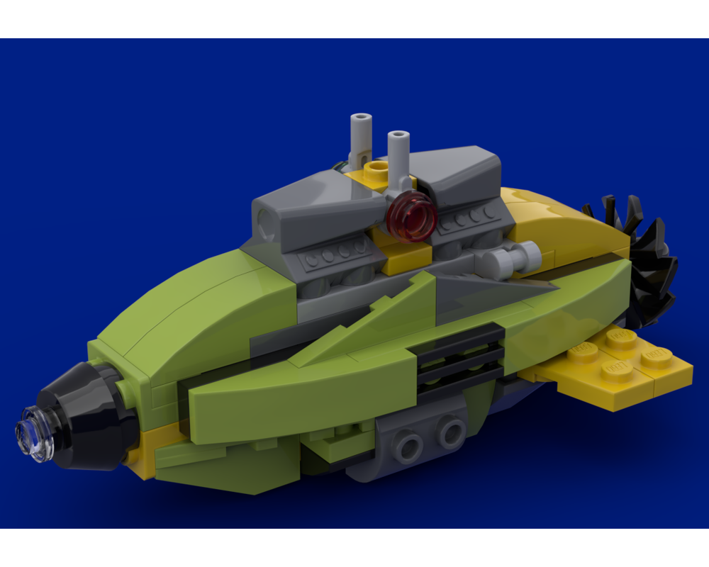 LEGO MOC Lime Yellow Submarine by Dafeld | Rebrickable - Build with LEGO