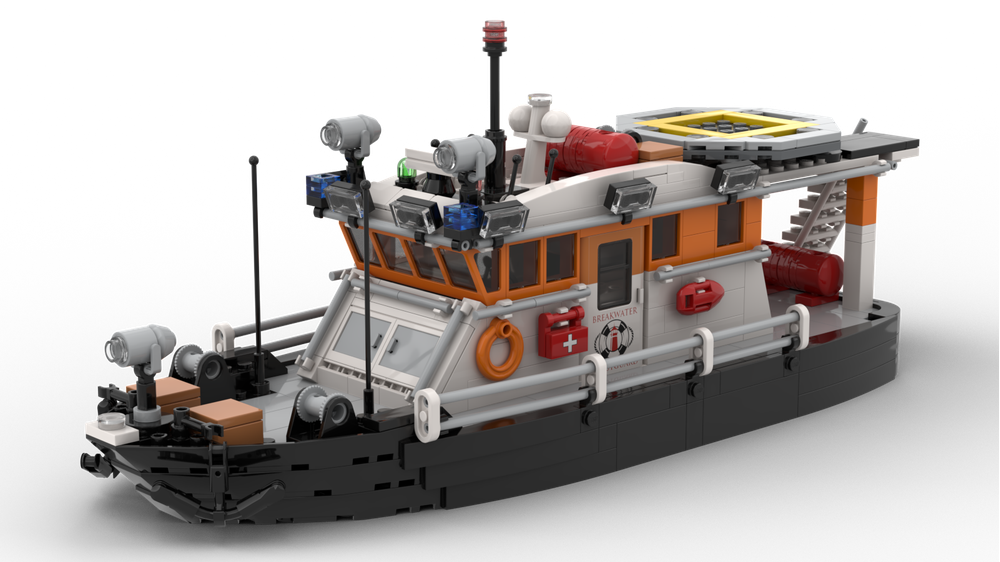 LEGO MOC Coast Guard Boat by Yellow.LXF | Rebrickable - Build with LEGO