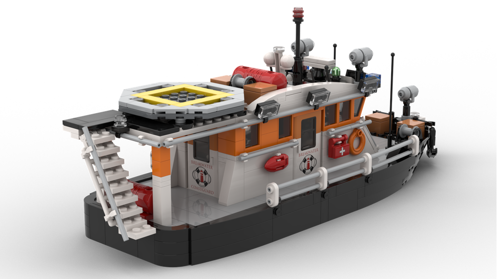 LEGO MOC Coast Guard Boat by Yellow.LXF | Rebrickable - Build with LEGO