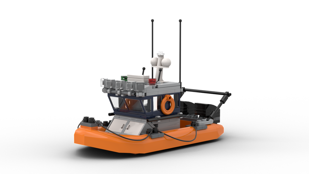 LEGO MOC Small Coast Guard Boat by Yellow.LXF | Rebrickable - Build ...