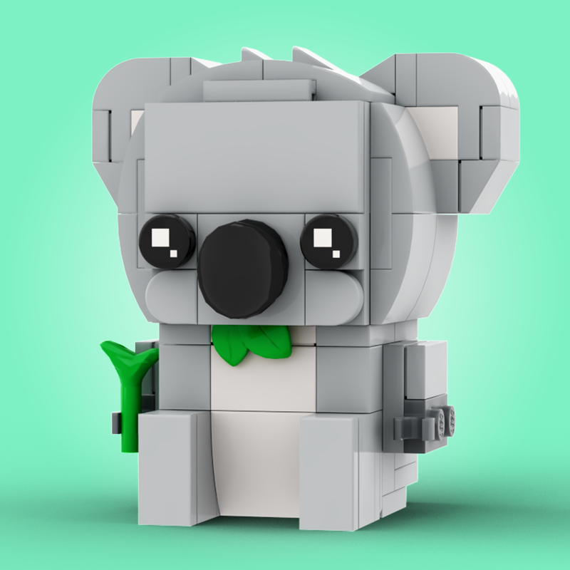 LEGO MOC Koala BrickHeadz by Stormythos | Rebrickable - Build with LEGO