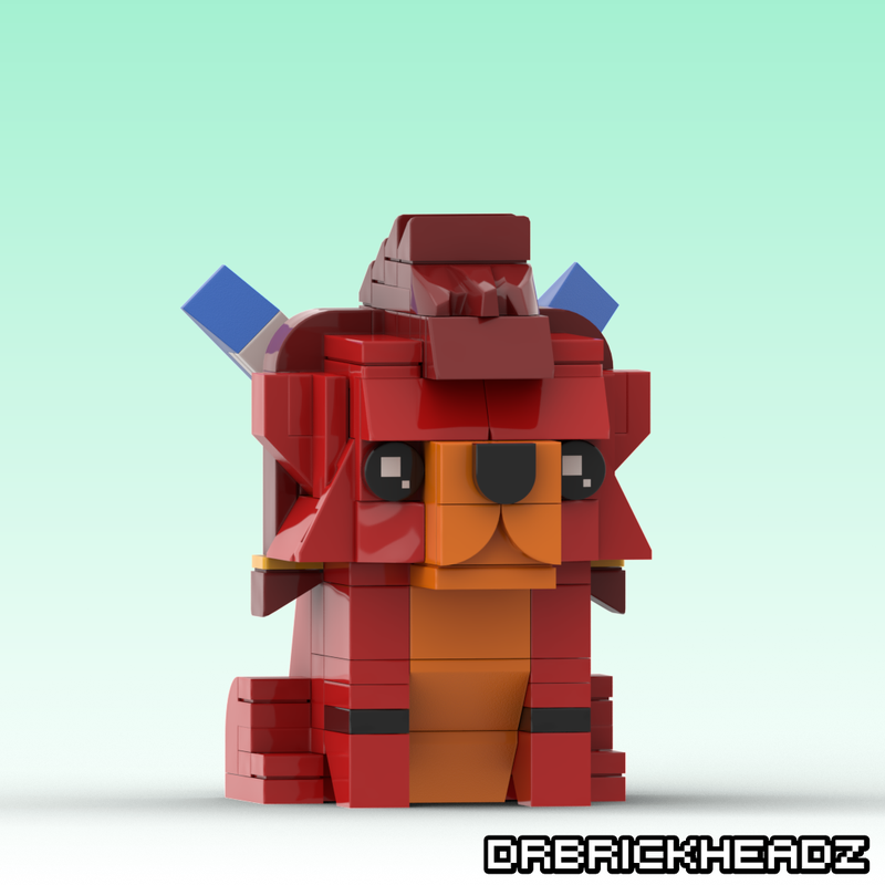 Lego Moc Red Xiii Ffvii Brickheadz By Drbrickheadz Rebrickable