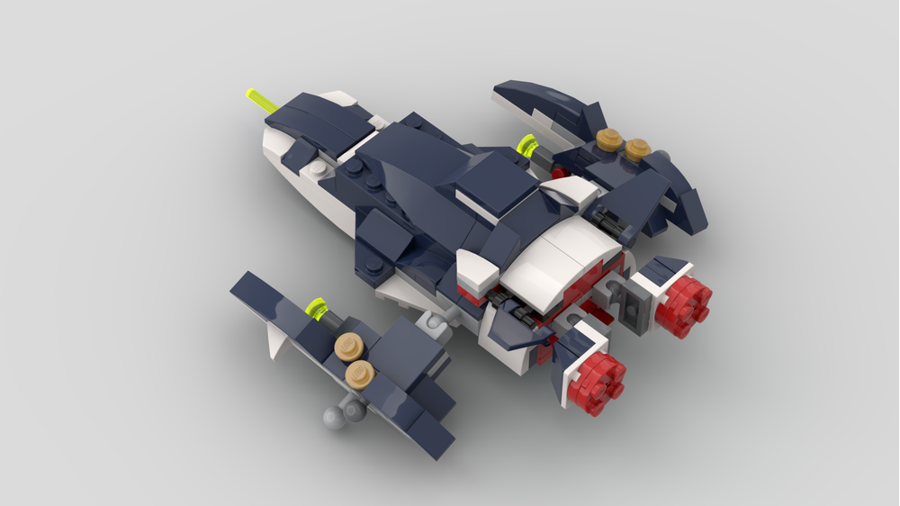 LEGO MOC Shark Spaceship by dmb | Rebrickable - Build with LEGO