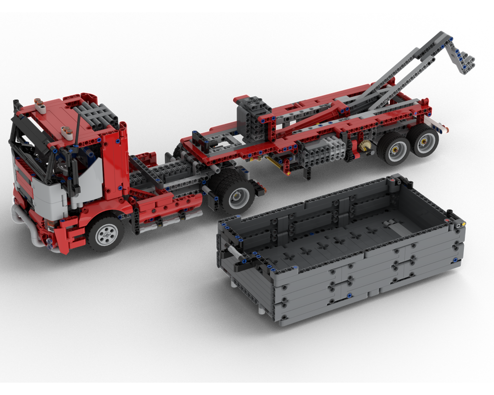 LEGO MOC Truck & Hooklift Semi-Trailer (42098 C-Model) with optional ...