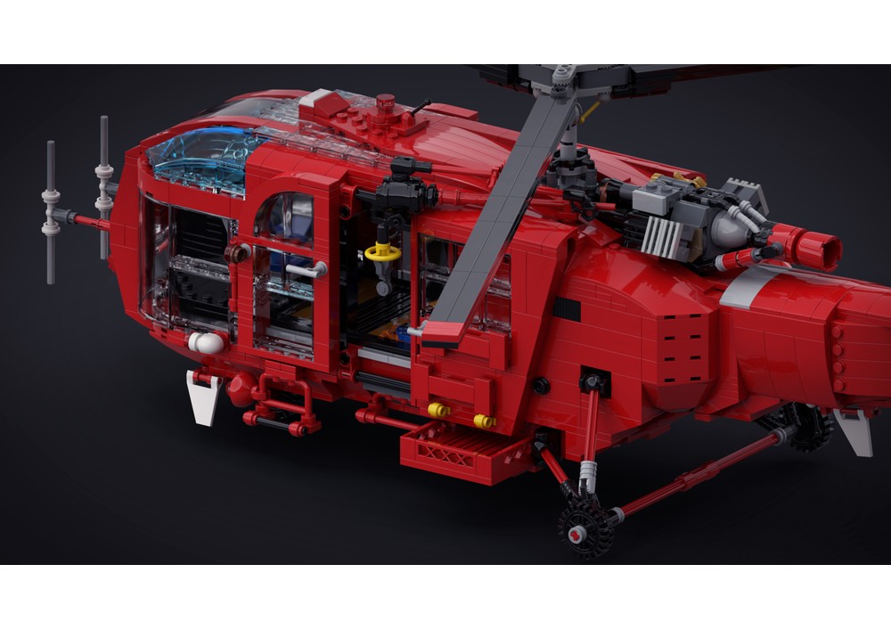 LEGO MOC Civil Defence Alouette III by Troglodyte | Rebrickable - Build ...