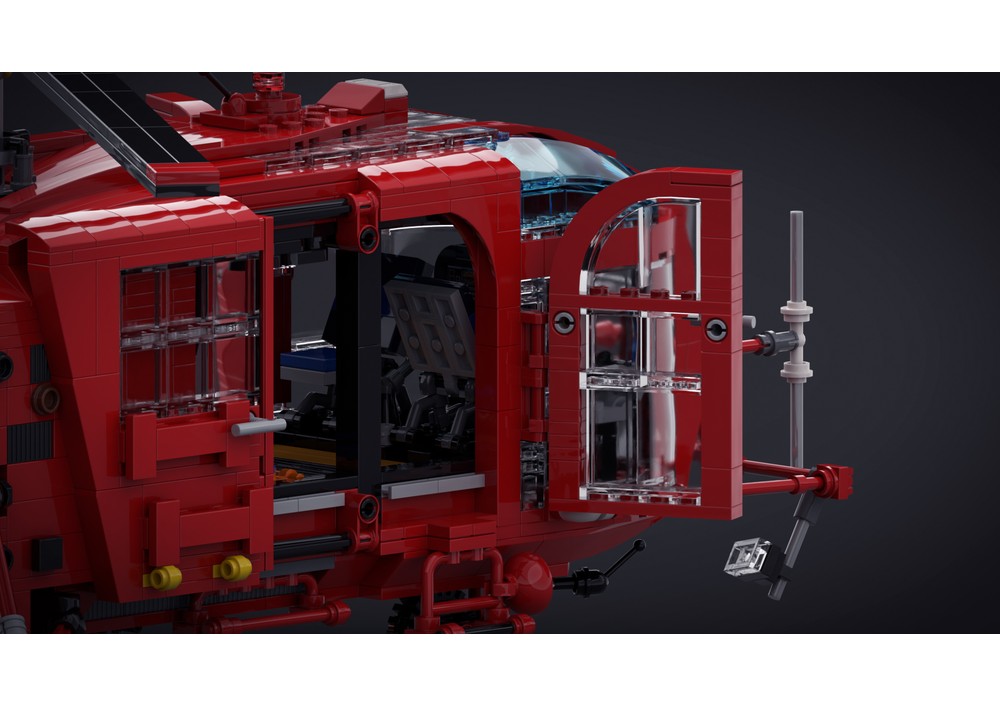 LEGO MOC Civil Defence Alouette III by Troglodyte | Rebrickable - Build ...