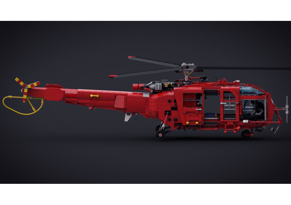 LEGO MOC Civil Defence Alouette III by Troglodyte | Rebrickable - Build ...