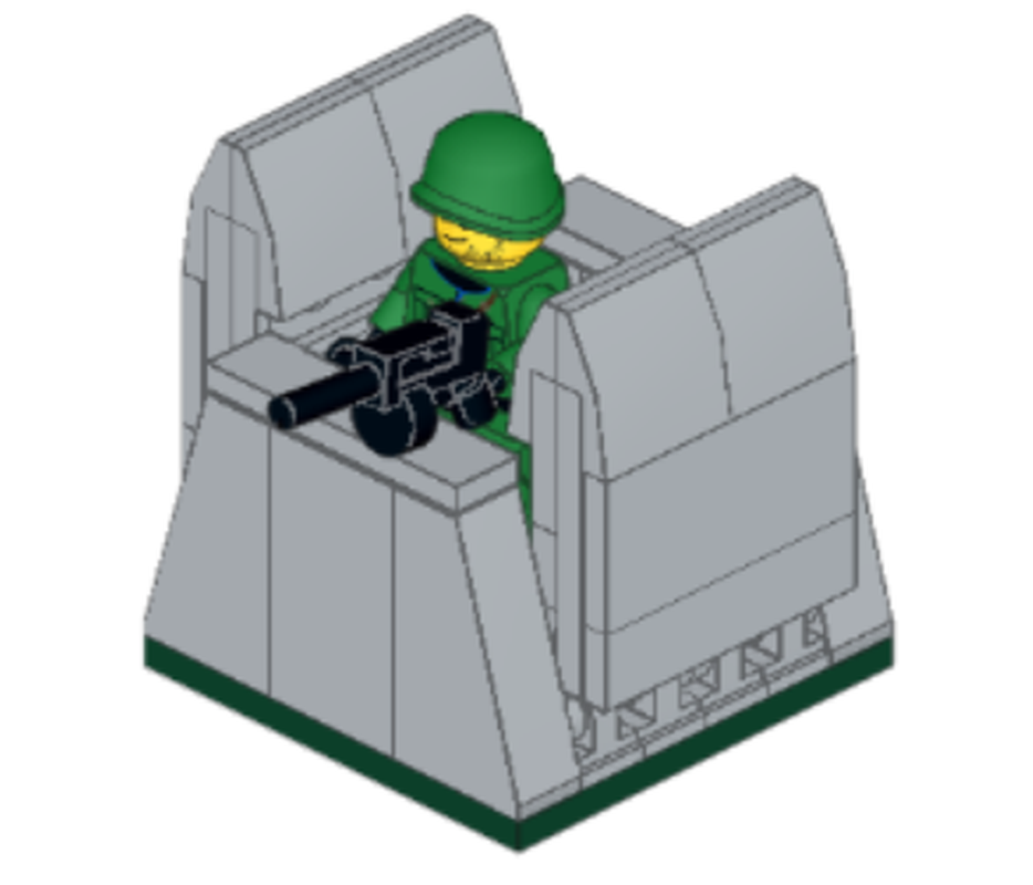LEGO MOC WarBuilds Machine Gun Pit by geoglitch | Rebrickable - Build ...