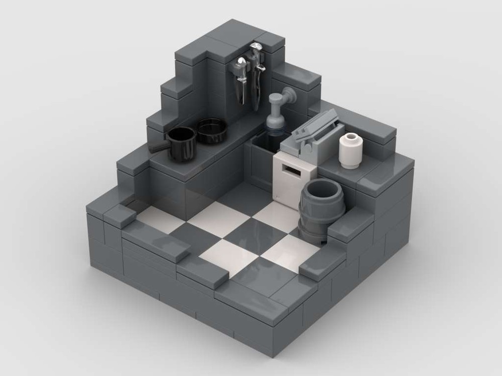 Lego Moc Mini Kitchen By Sstritzke Rebrickable Build With Lego