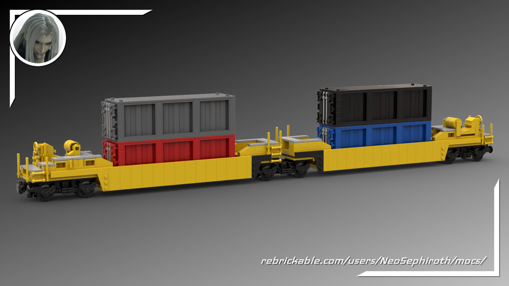 Lego Moc Us Double Container Wagon By Neosephiroth Rebrickable