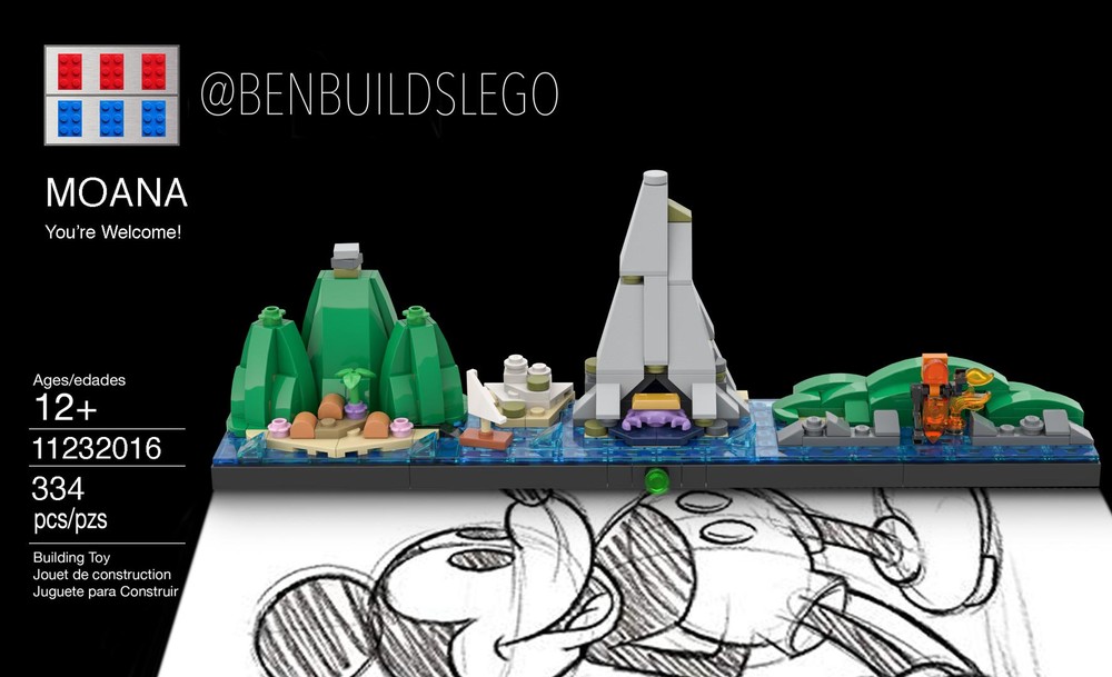 LEGO MOC Moana skyline by benbuildslego | Rebrickable - Build with LEGO