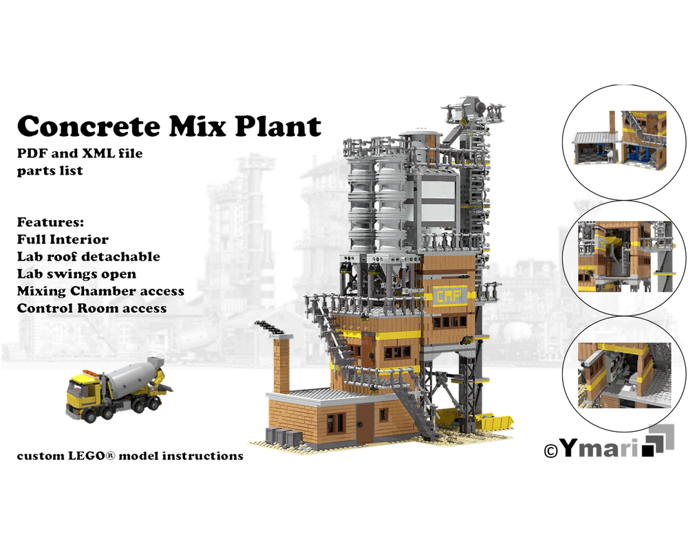 LEGO MOC Concrete Mix Plant by ymarilego | Rebrickable - Build with LEGO