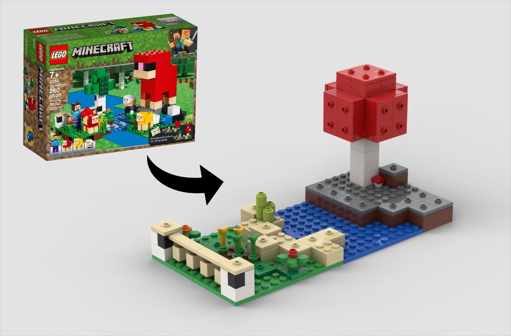LEGO MOC Minecraft Mushroom Island by sebbl | Rebrickable - Build with LEGO