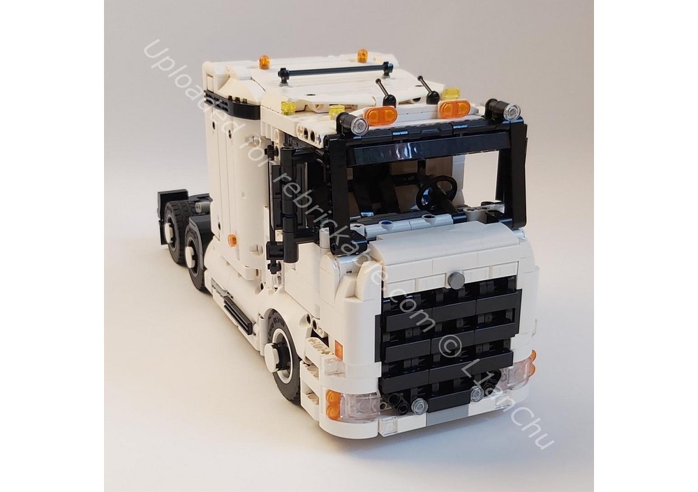 LEGO MOC Control+ Remote Controlled Semi Truck White (Powered Up) by ...