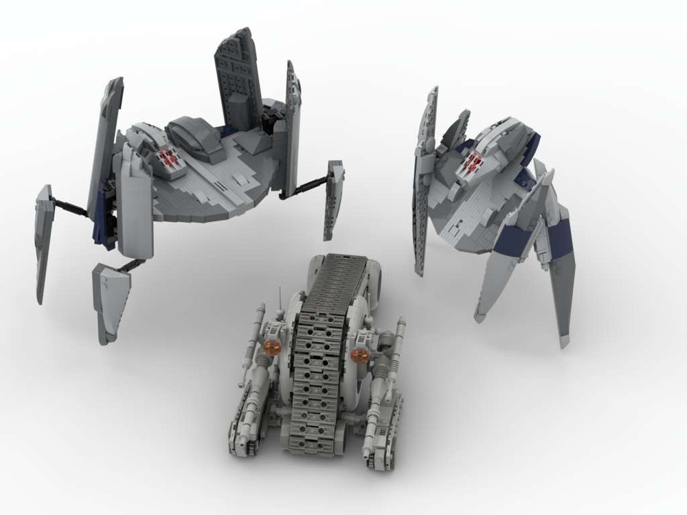 LEGO MOC LEGO SW Droid army PACK. Vulture Droid fighter/Droid Tank ...