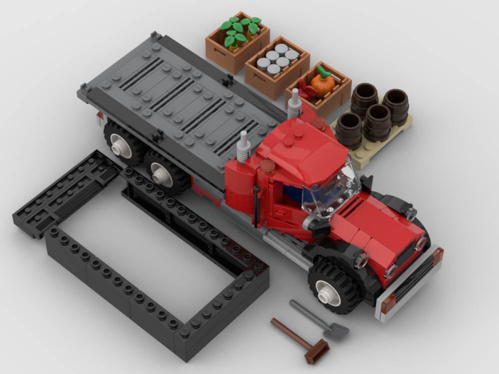 LEGO MOC Farm Truck by HaulingBricks | Rebrickable - Build with LEGO