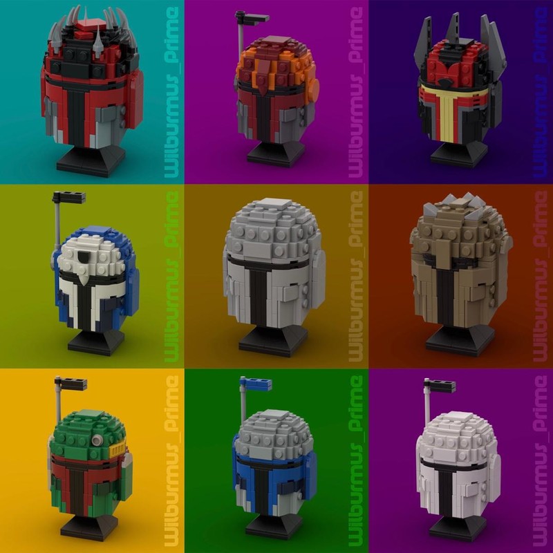 LEGO MOC Mini Mandalorian Helmet Bundle! by WilburmusPrime ...