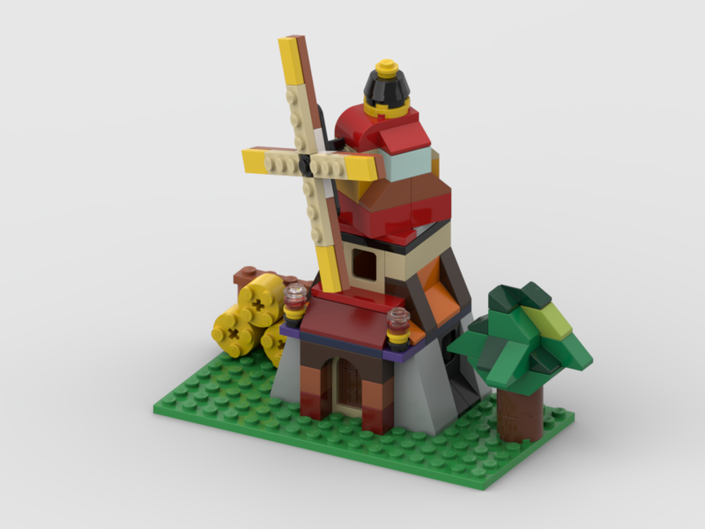 LEGO MOC 10696 Rotating Windmill by Albert-X | Rebrickable - Build with ...