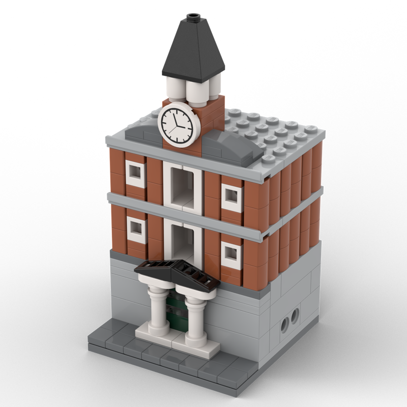 LEGO MOC Lego Mini Modulars: Town Hall by noggels | Rebrickable - Build ...