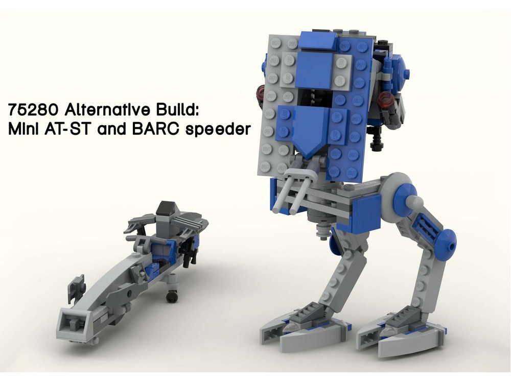 LEGO MOC 75280 Alternative Build: Small AT-ST and BARC speeder by ...
