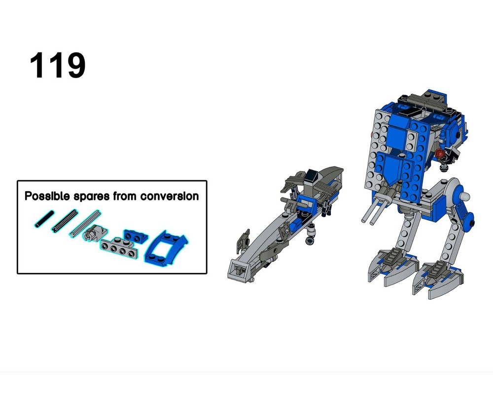 LEGO MOC 75280 Alternative Build: Small AT-ST and BARC speeder by ...