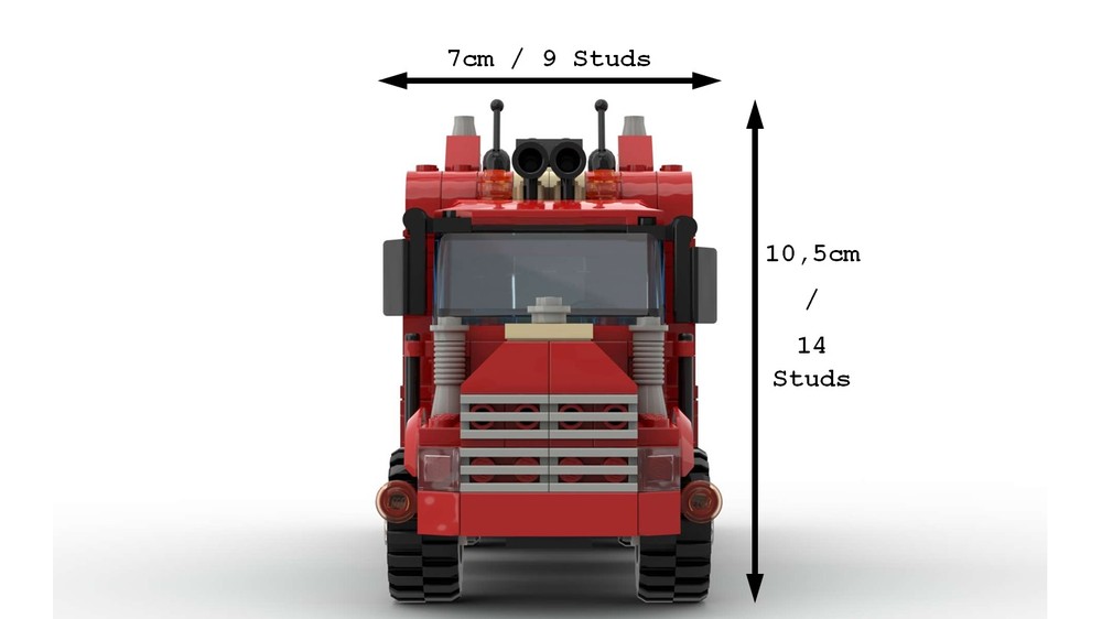 LEGO MOC Big red truck by Gautsch | Rebrickable - Build with LEGO