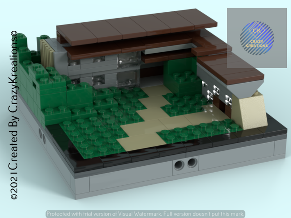 Lego Moc Micro Hillside House By Crazykreations Rebrickable Build