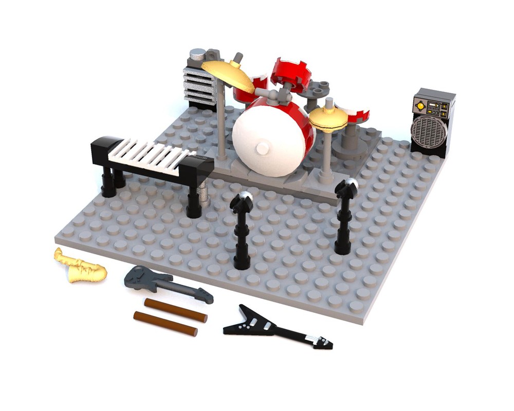LEGO MOC Rock Stage by apparat | Rebrickable - Build with LEGO