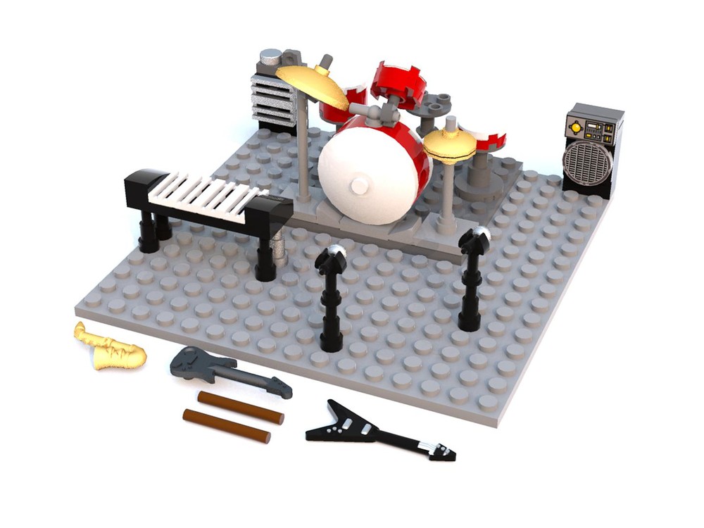 LEGO MOC Rock Stage by apparat | Rebrickable - Build with LEGO